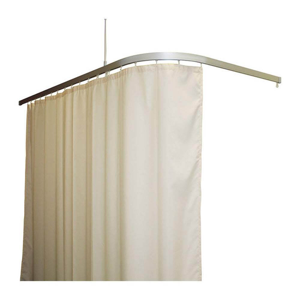 L SHAPE CURTAIN TRACK & FITTINGS ONLY 2500 X 1300MM #1363 - Alpha Sport