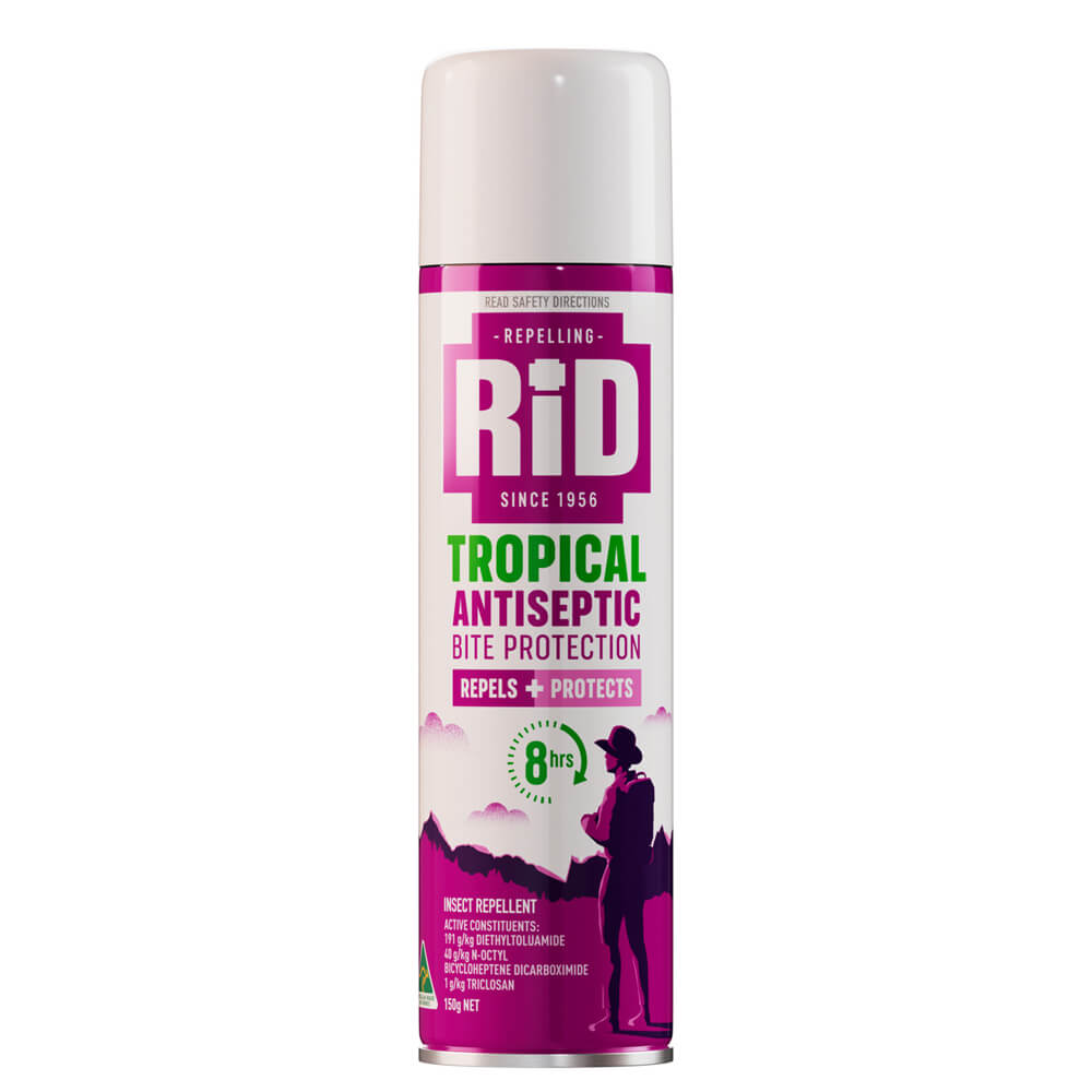 RID Tropical Antiseptic Bite Protection - Aerosol [150g] | Australian ...