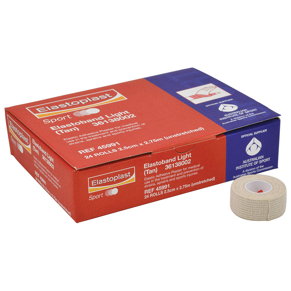 Elastoband Light EAB 2.5cm x 2.75m Tan - Alpha Sport