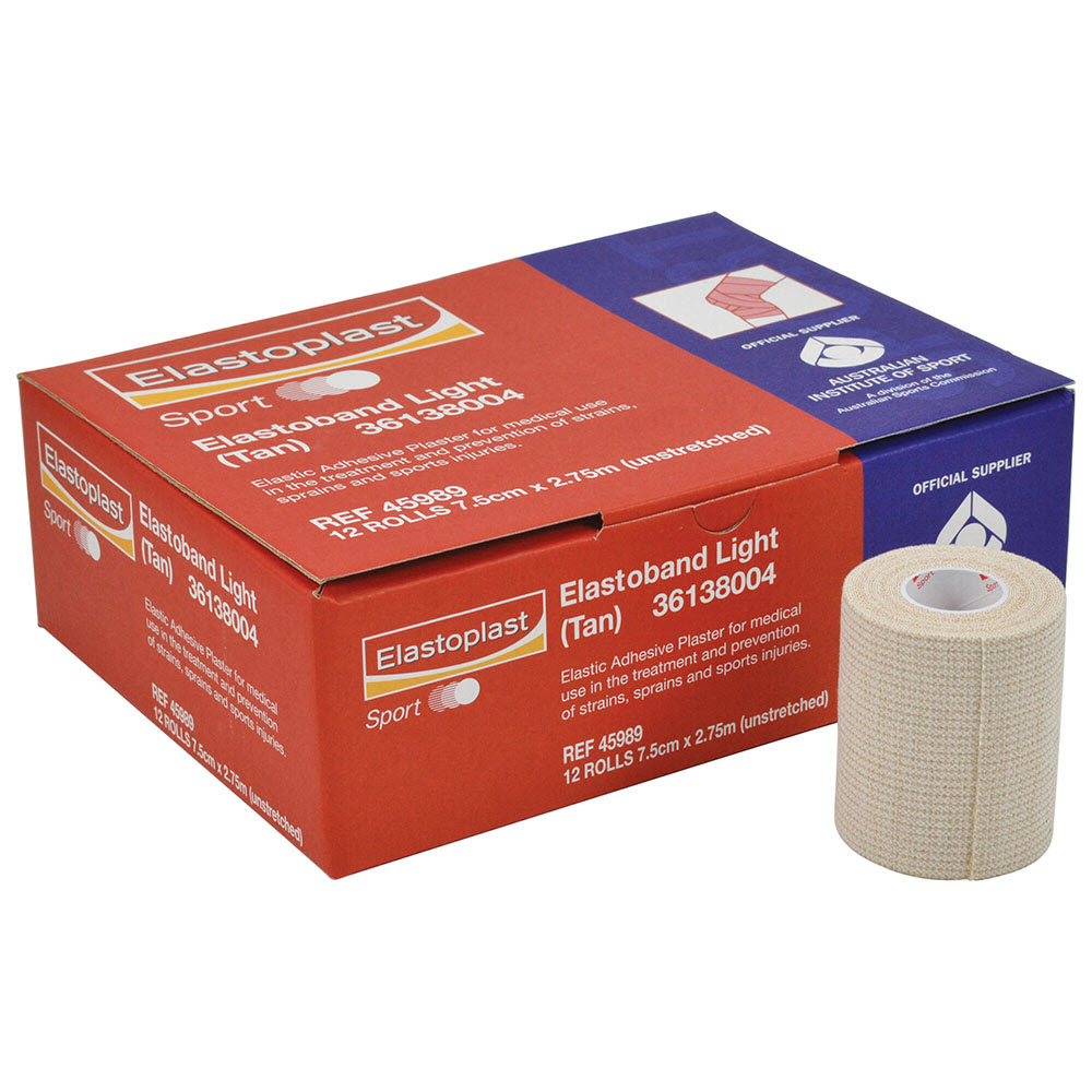 Elastoband Light EAB 7.5cm x 2.75m Tan - Alpha Sport