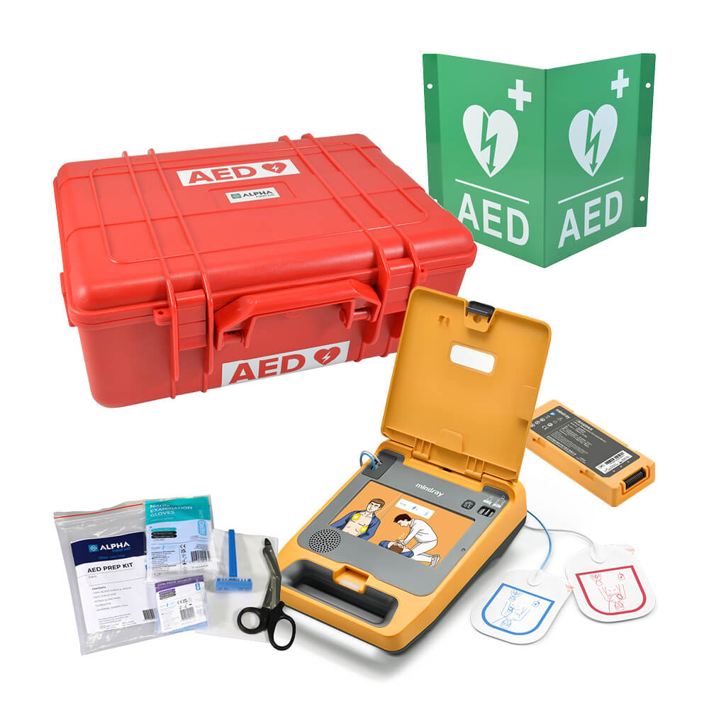 Mindray Beneheart C1A Waterproof Hardcase AED Bundle - Alpha Sport